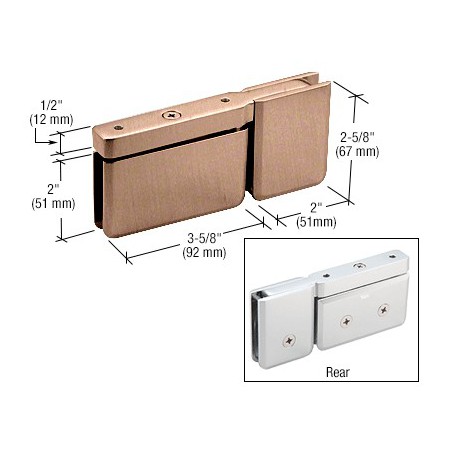 Buy PPH07BBRZ CRL Brushed Bronze Top or Bottom Mount Pivot Hinge with ...