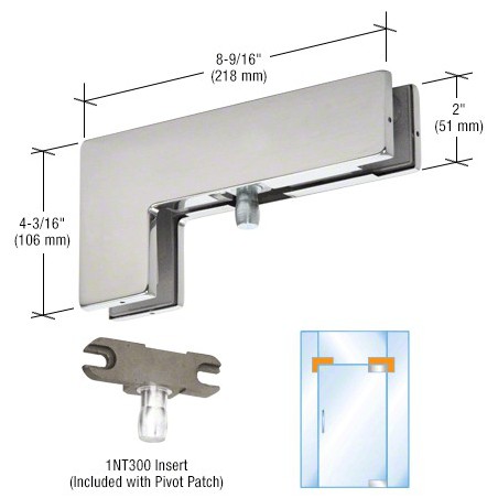 Buy PT4034P1VPS DORMAKABA Polished Stainless Steel Sidelite Mounted Transom Patch Fitting with Pivot