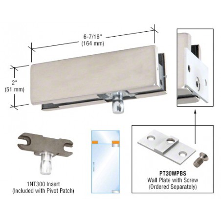Acheter PT3034P1VBS DORMAKABA Brushed Stainless Wall Mounted Transom ...