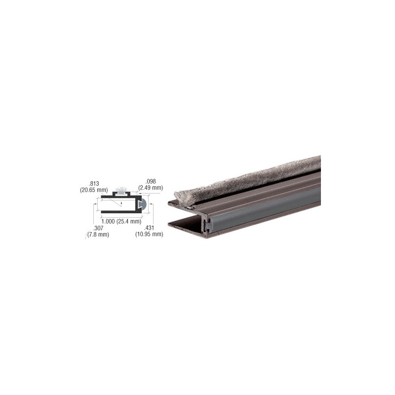 Buy D1623DU CRL Duranodic Bronze Deep Channel Dust Proof Rail with Bumper