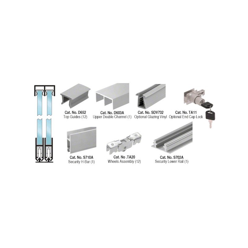 CRL Security Anti-Lift Rolling Track Assembly