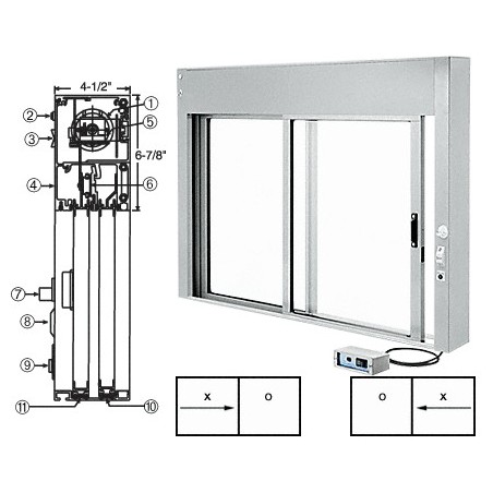 Acheter EDW1802K CRL Deluxe, Guichet transactionnel coulissant avec ...