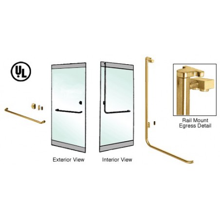 Buy EG100A2RPSB CRL-Blumcraft Satin Brass Left Hand Double Acting Rail ...